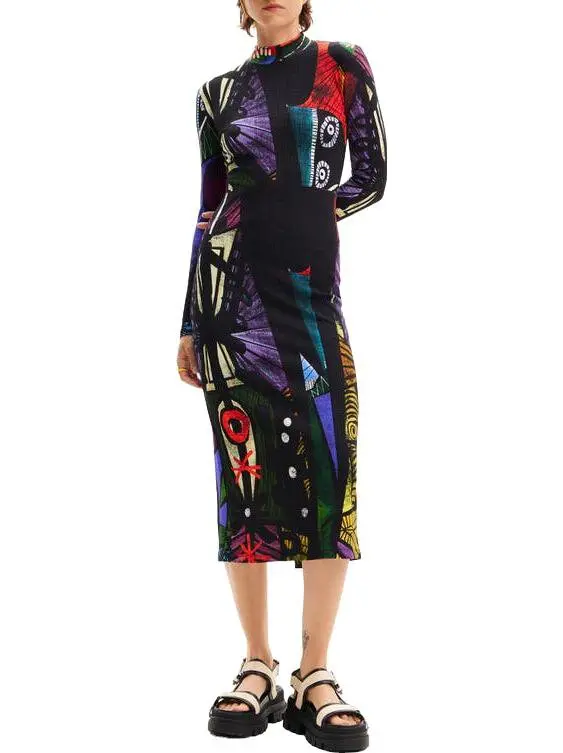 Desigual M. Christian Lacroix Arty Midi Dress - Black