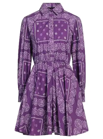 Maje Mini Shirt Dress - Purple