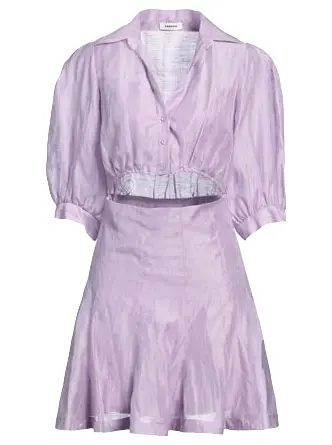 Sandro Mini Shirt Dress - Purple