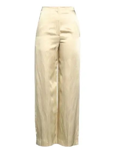 Sandro Viscose And Linen Pants - Beige
