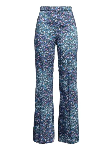 Sandro Floral-print Flared Pants - Blue