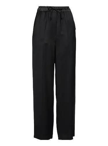 Sandro Straight Leg Gabardine Pants - Black