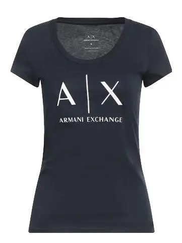 Armani Exchange Pima Cotton Logo T-shirt - Navy