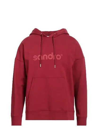 Sandro Cotton-blend Fleece Sweatshirt - Burgundy
