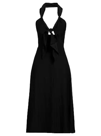 Sandro Midi Flared Dress - Black