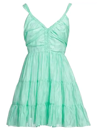 Sandro Mini Dress In Crepe - Green