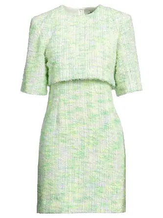 Sandro Tweed Mini Dress - Green
