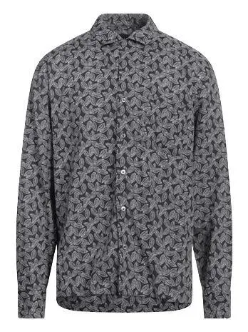 LARDINI Shirt Charcoal Size Lyocell, Cotton - Grey