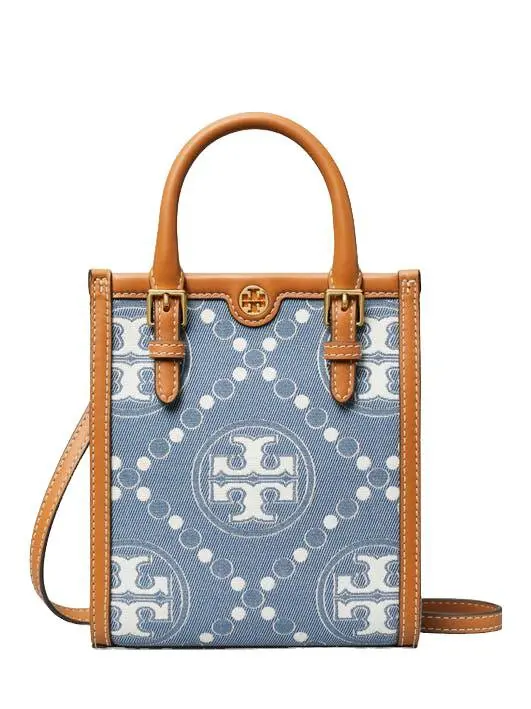 Tory Burch Mini T Monogram North/south Tote - Multi