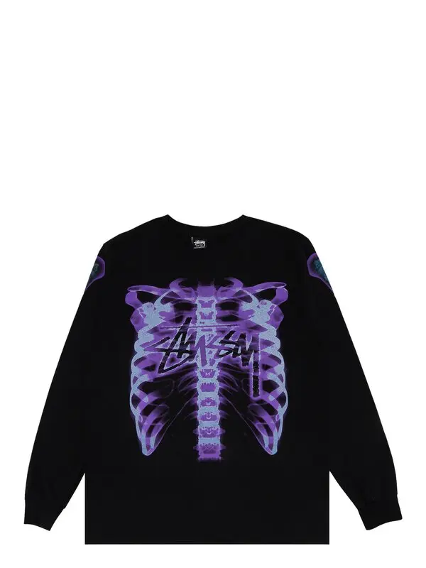 StÜssy Rib Cage 3m Long-sleeve Tee - Black