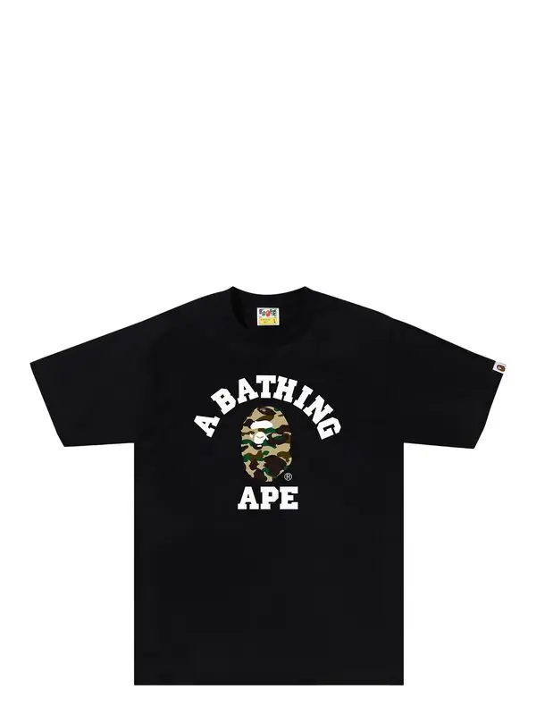 A BATHING APE 1st Camo College Tee /yellow - Black