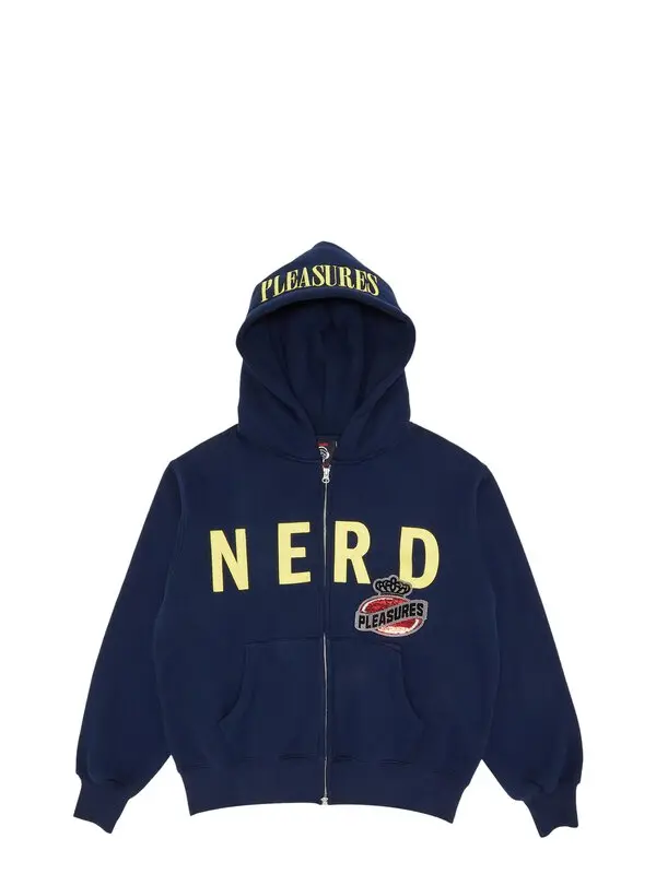 PLEASURES X N.e.r.d. Zip-up Hoodie - Blue