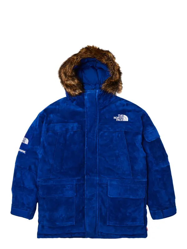 Supreme X The North Face Suede 600-fill Down Parka - Blue