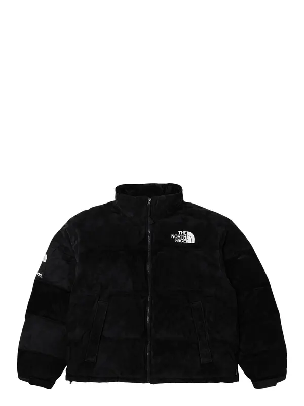 Supreme X The North Face Suede Nuptse Jacket - Black