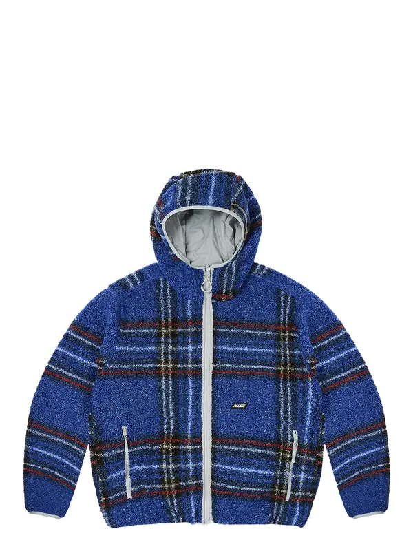 PALACE Reversible Check Fleece Jacket - Blue