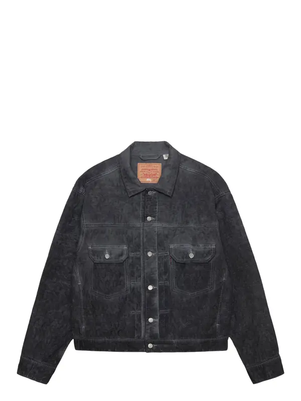 LEVI'S X Stussy Dyed Jacquard Trucker Jacket - Black