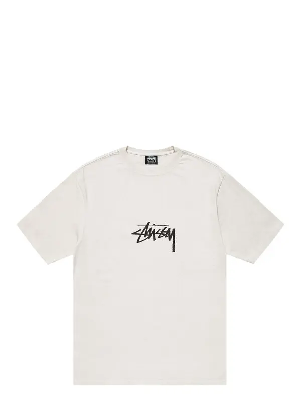 StÜssy Pigment Dyed Small Stock Tee 'natural - White