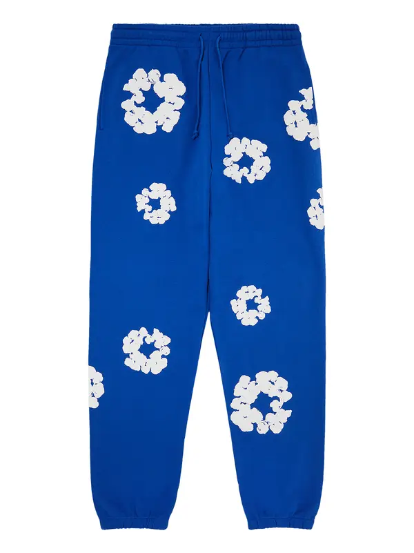 DENIM TEARS Cotton Wreath Sweatpants - Blue
