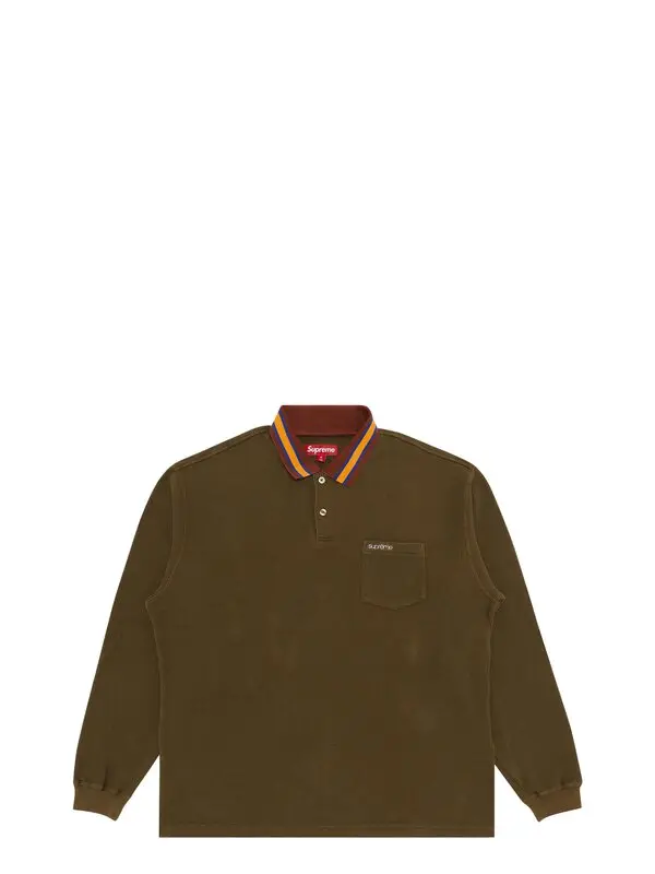 Supreme Thermal Long-sleeve Polo - Green