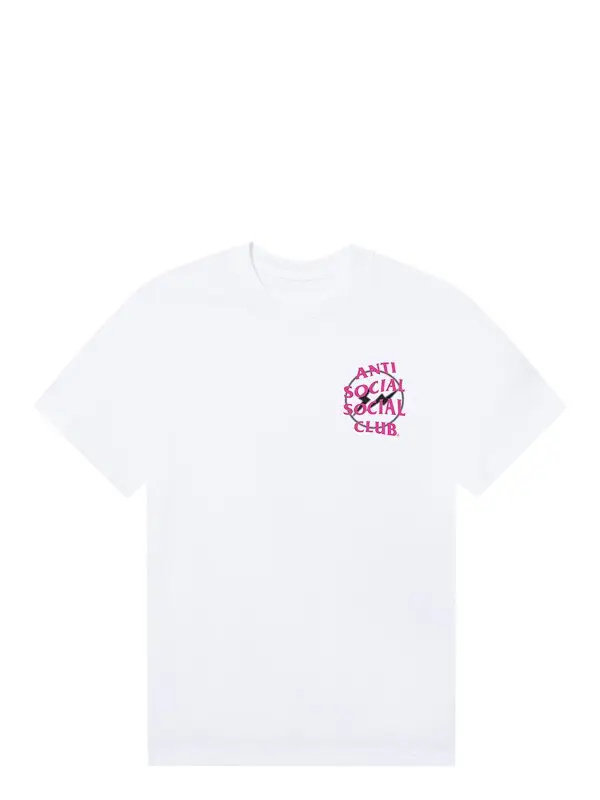 ANTI SOCIAL SOCIAL CLUB X Fragment Design Half Tone Logo Tee /pink - White