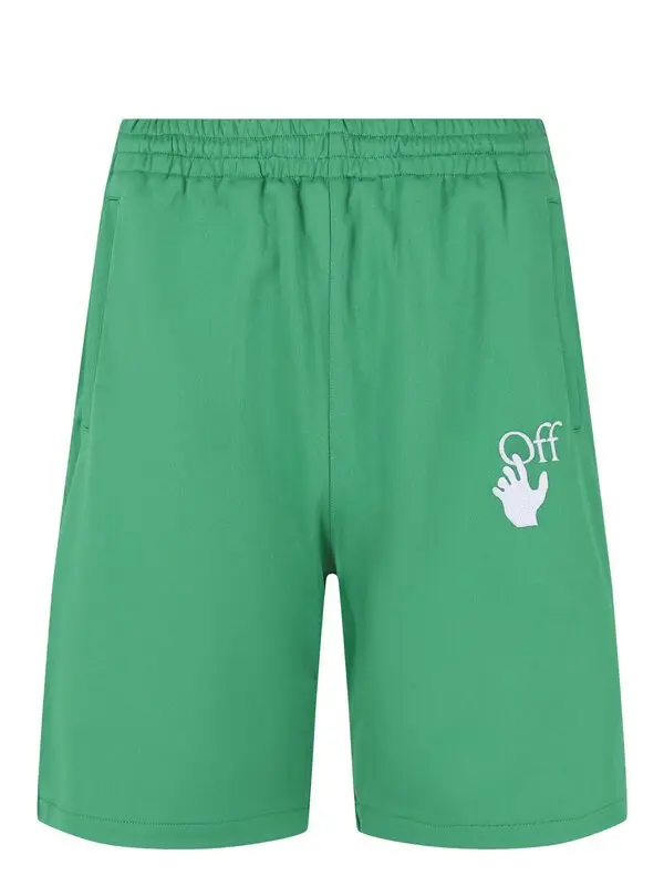 Off-White Hands Off Skate Track Shorts - Green