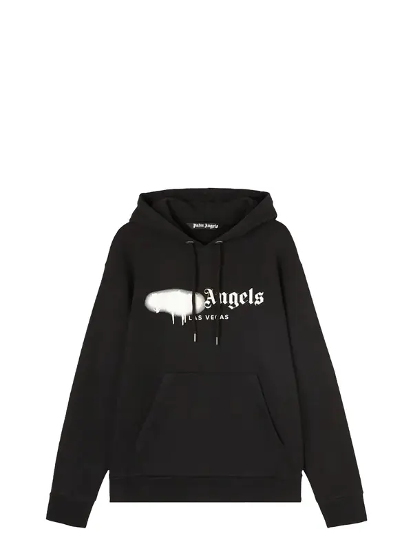 Palm Angels Las Vegas Sprayed Hoodie - Black
