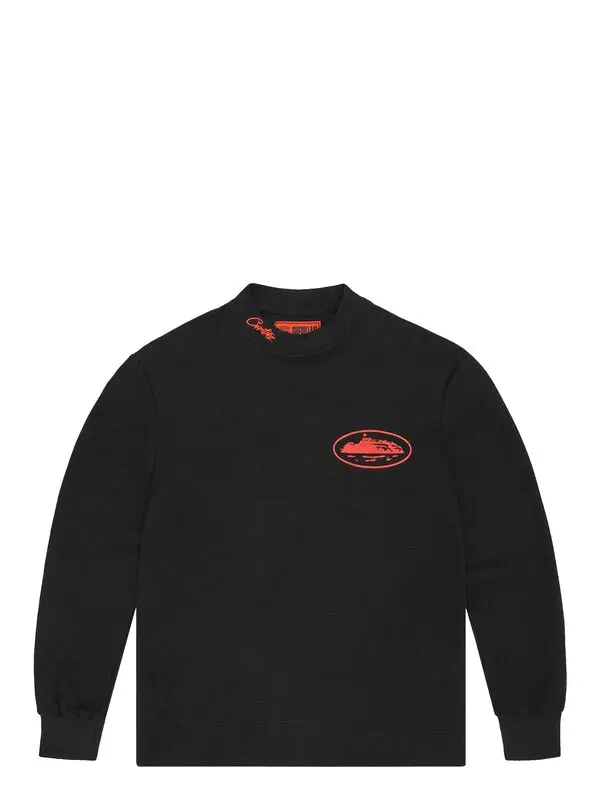 CORTEIZ Alcatraz Waffle Long-sleeve - Black