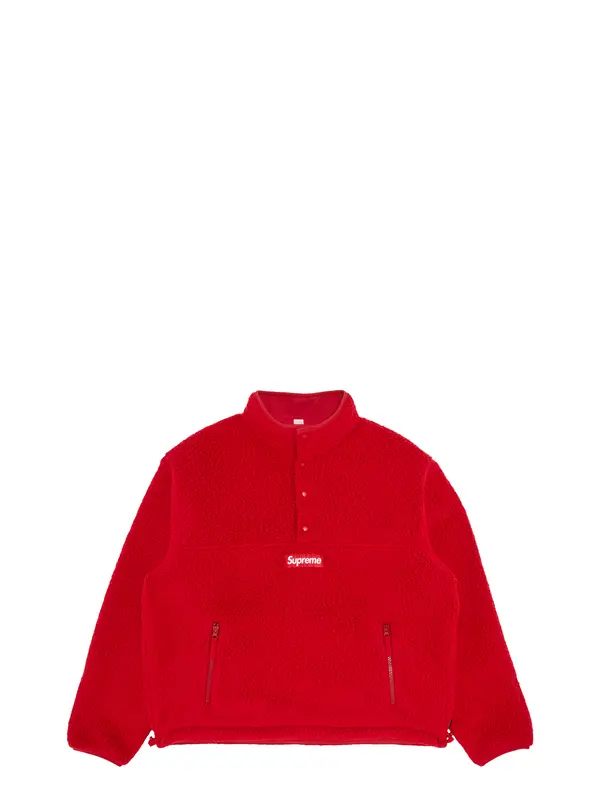 Supreme Polartec Shearling Reversible Pullover - Red