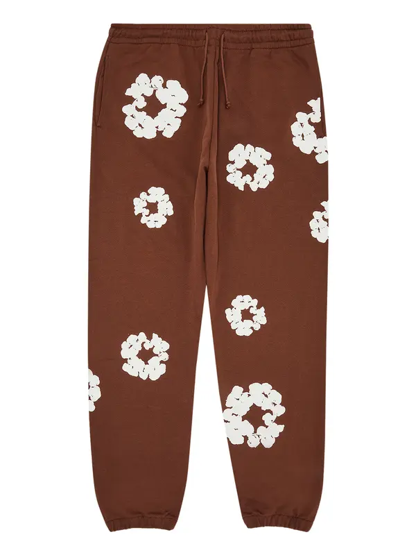 DENIM TEARS Cotton Wreath Sweatpants - Brown
