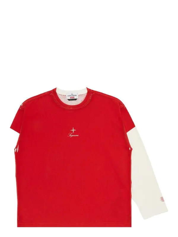 Supreme X Stone Island Long-sleeve Top - Red