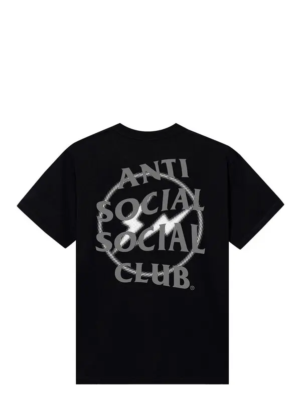 ANTI SOCIAL SOCIAL CLUB X Fragment Design Half Tone Logo Tee /grey - Black