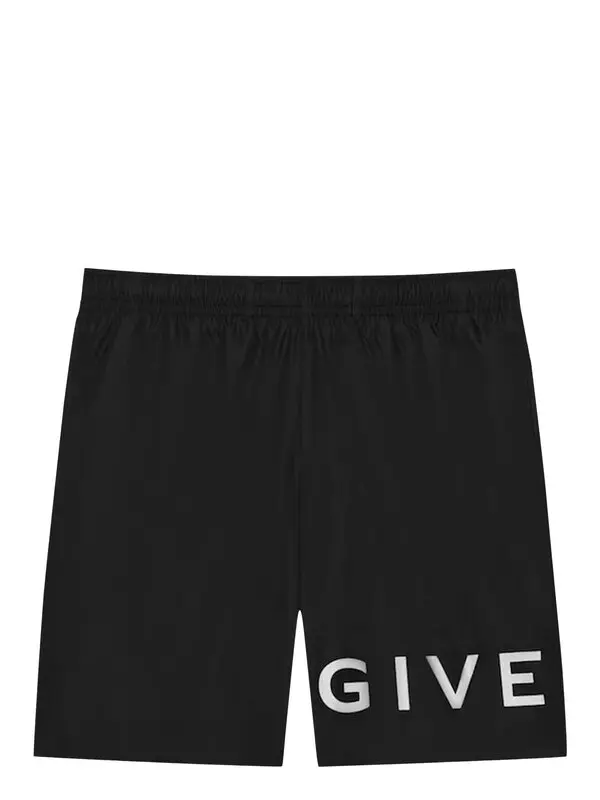 Givenchy 4g Long Swim Shorts - Black