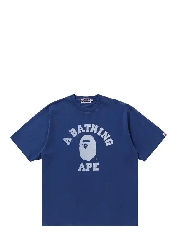 A BATHING APE College Overdye Tee - Blue