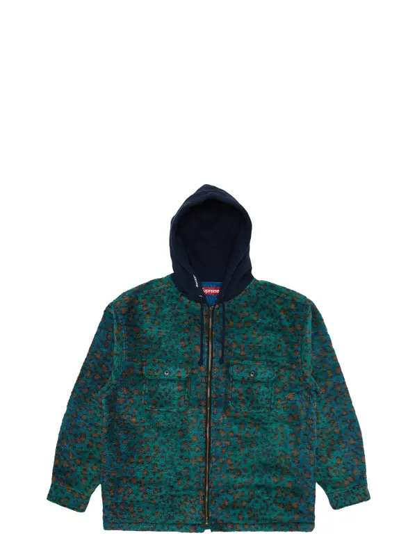 Supreme Fleece Zip Hooded Shirt - Teal