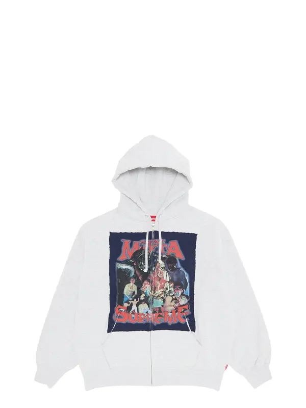 Supreme Muta Zip Up Hooded Sweatshirt - Grey