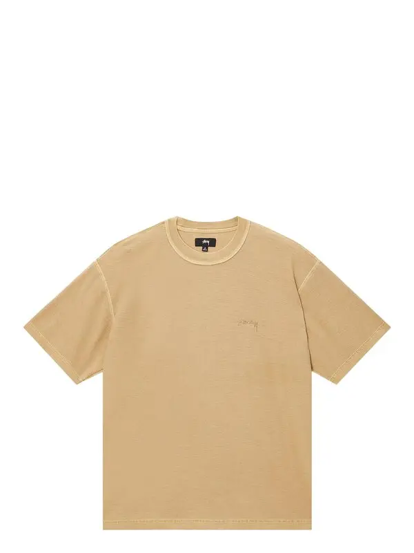 StÜssy Pigment Dyed Crewneck T-shirt - Gold