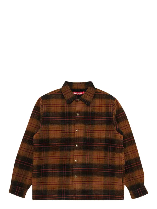 Supreme Lined Flannel Snap Shirt - Black