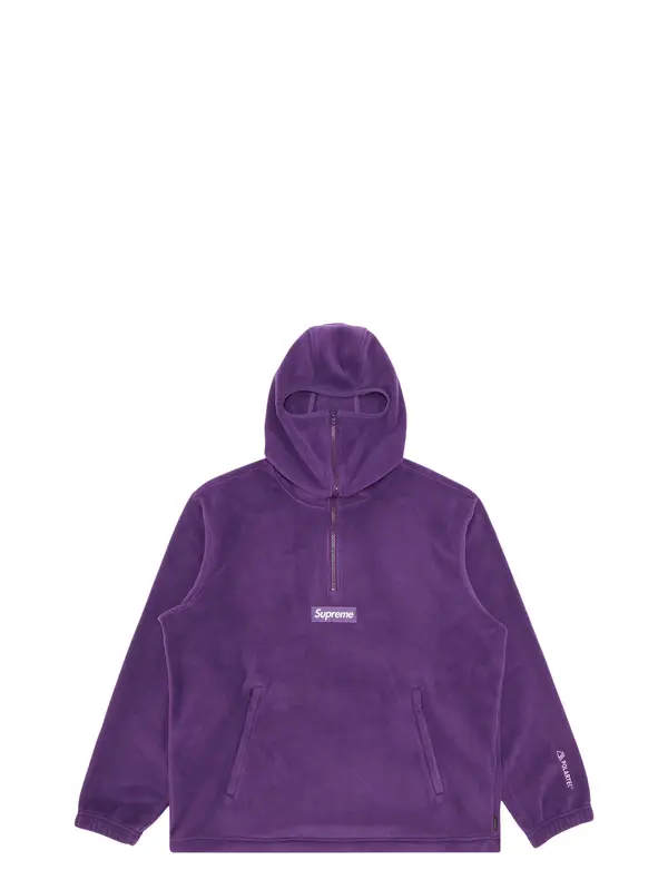 Supreme Polartec Facemask Half Zip Hooded Sweatshirt 'dark - Purple