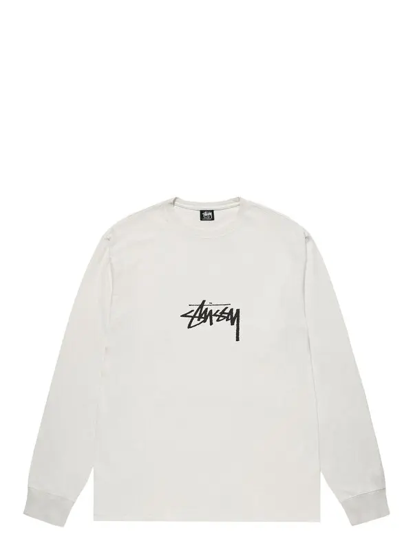 StÜssy Pigment Dyed Long-sleeve Tee - White