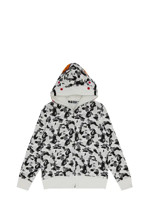 BAPE Abc Camo Double Shark Full Zip Hoodie - Grey