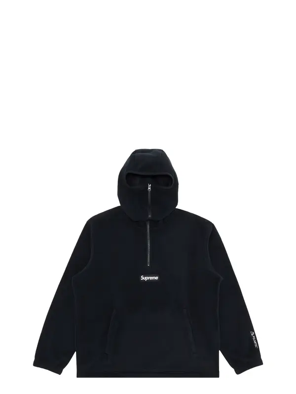 Supreme Polartec Facemask Half Zip Hooded Sweatshirt - Black