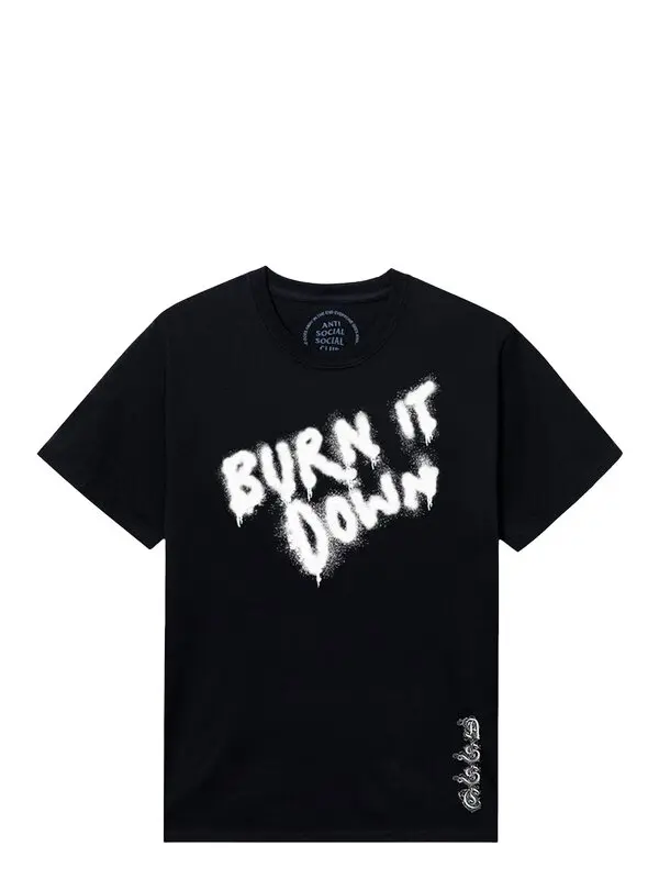 ANTI SOCIAL SOCIAL CLUB X 2 Tone Burn It Down Tee - Black