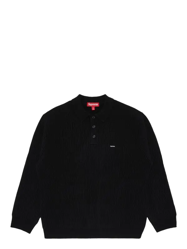Supreme Small Box Polo Sweater - Black