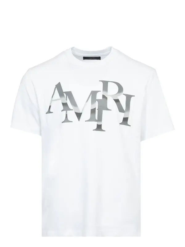 Amiri Staggered Chrome Tee - White
