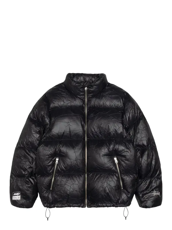 StÜssy Wrinkled Nylon Down Puffer - Black