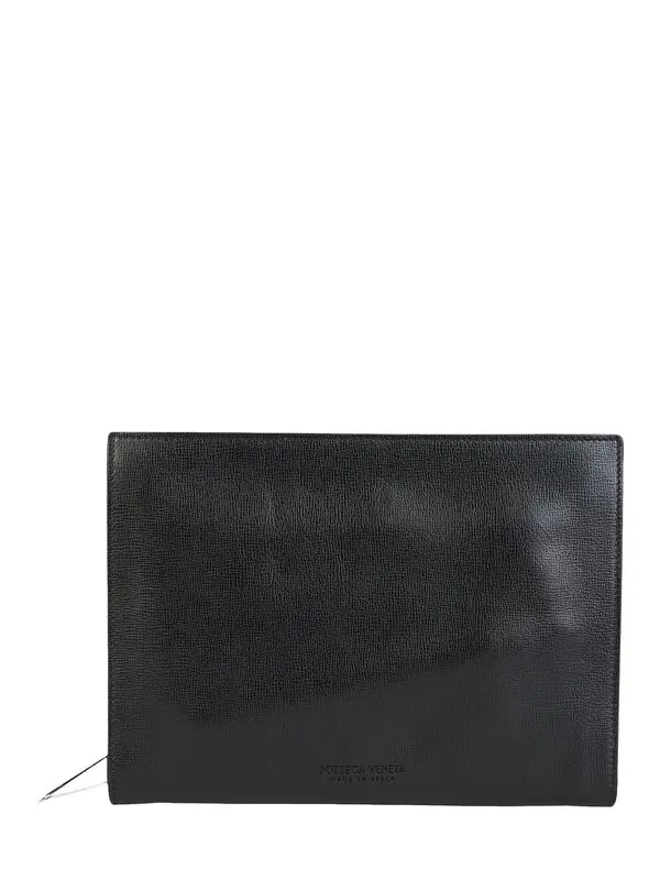 Bottega Veneta Embossed Leather Pouch - Black