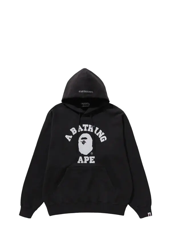 A BATHING APE College Overdye Pullover Hoodie - Black