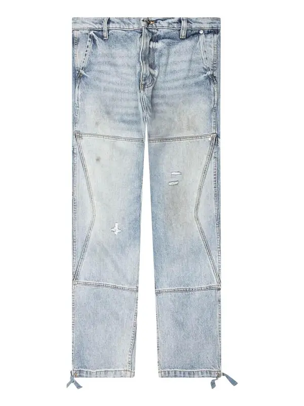 Rhude Reza Denim Double Knee Pant - Blue