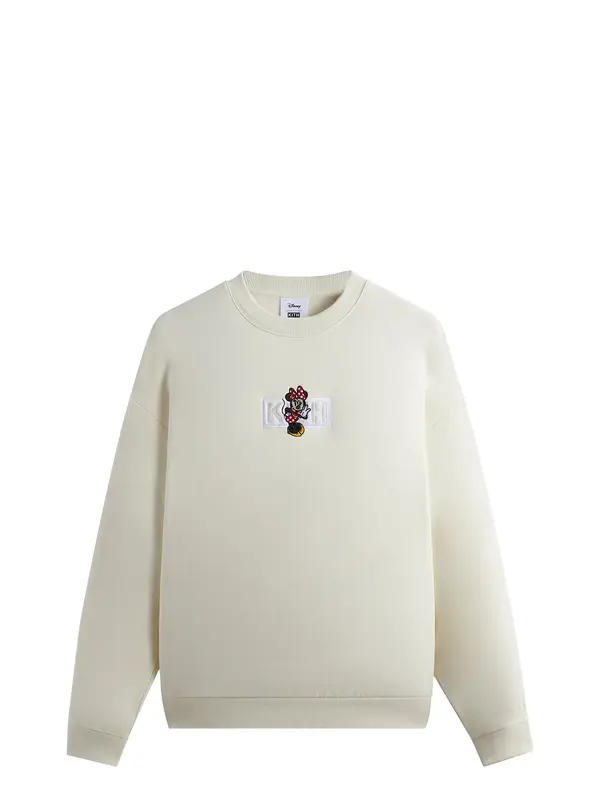 Kith For Mickey & Friends Cyber Monday Minnie Classic Logo Crewneck 'sandrift - Cream