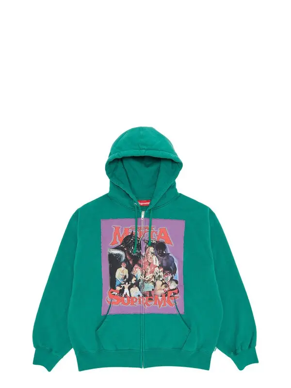 Supreme Zip Up Hooded Sweatshirt - Green
